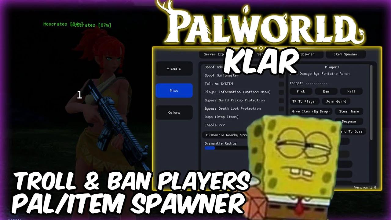 Palworld - BEST PAID CHEAT | BAN PLAYERS & TROLL THEM SPAWN PALS ...