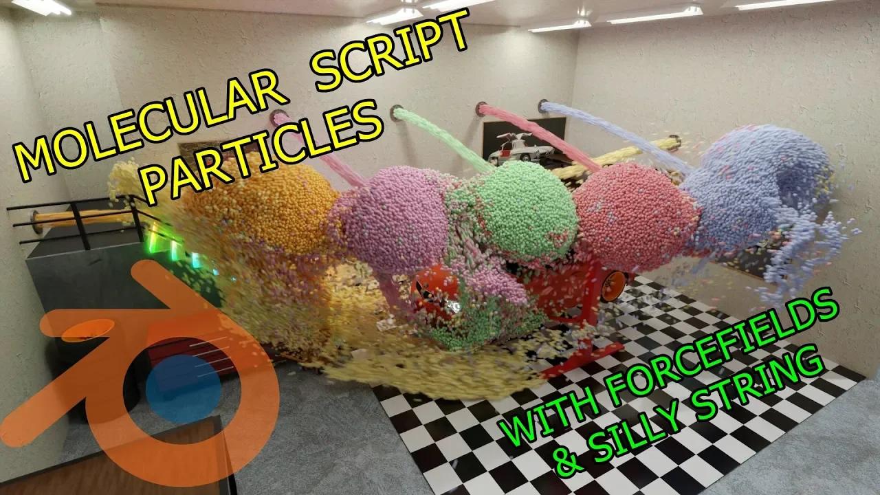 Molecular Script Particle Simulation Silly String And Forcefields