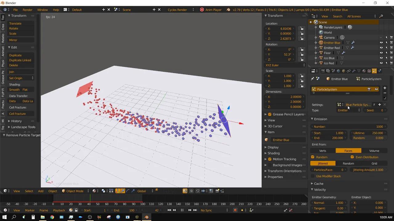 Setup Multiple Fluid Particle System Interaction Blender