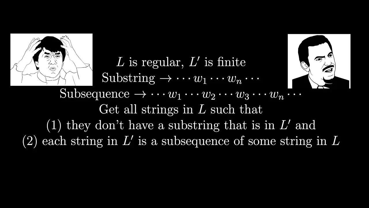Strings that are not substrings but are subsequences...WHAT?!