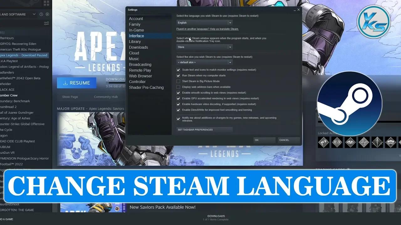 How To Change Steam Language