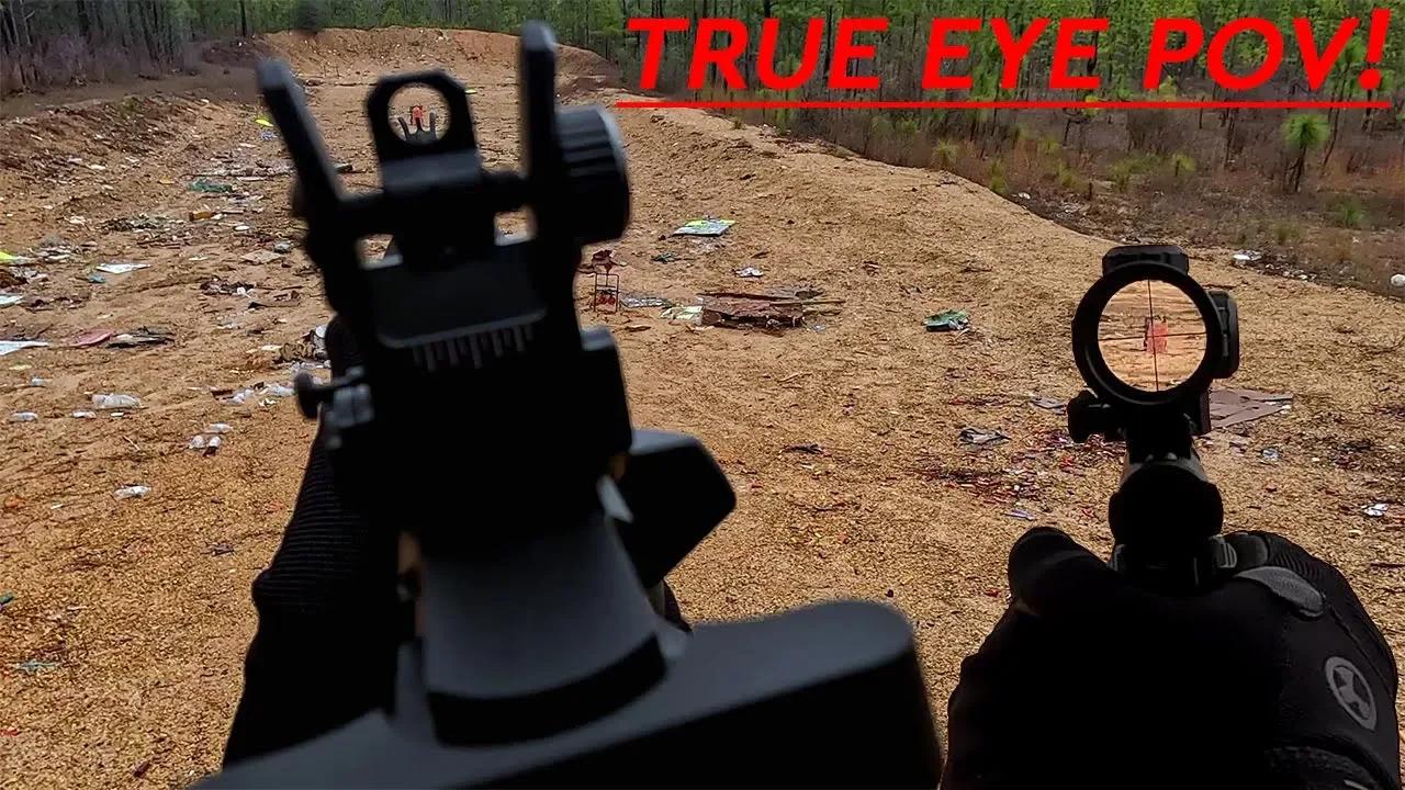 Gopro FIRST TRUE EYE LINE OF SIGHT POV! Great for Shooting Guns!