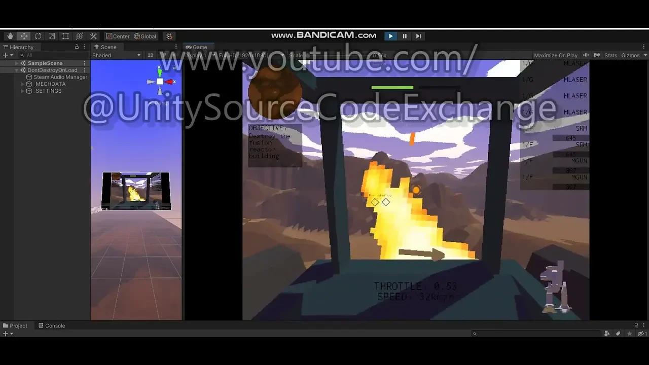 Mech Mission Simulator Unity Source Code Reskin Project Hire Game