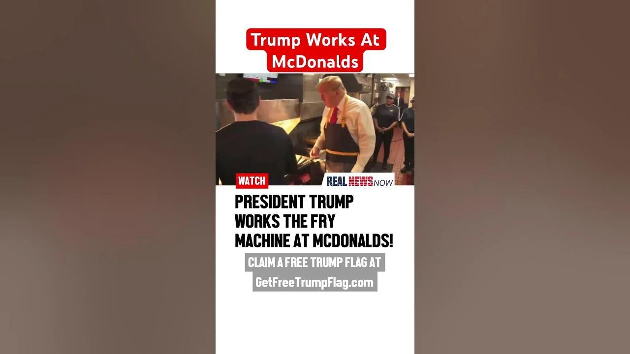 President Trump Works The Fry Machine At McDonalds! #politics #trump # ...