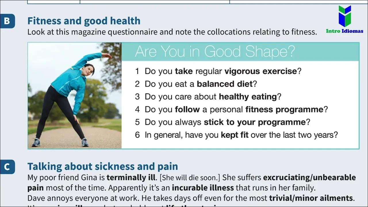 026 - English collocations about HEALTH and ILLNESS - Unit 26 ...