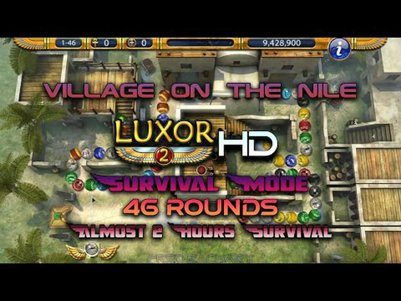 Luxor 2 HD [2012] | Survival Mode - Village on the Nile [46 Rounds] [9 ...