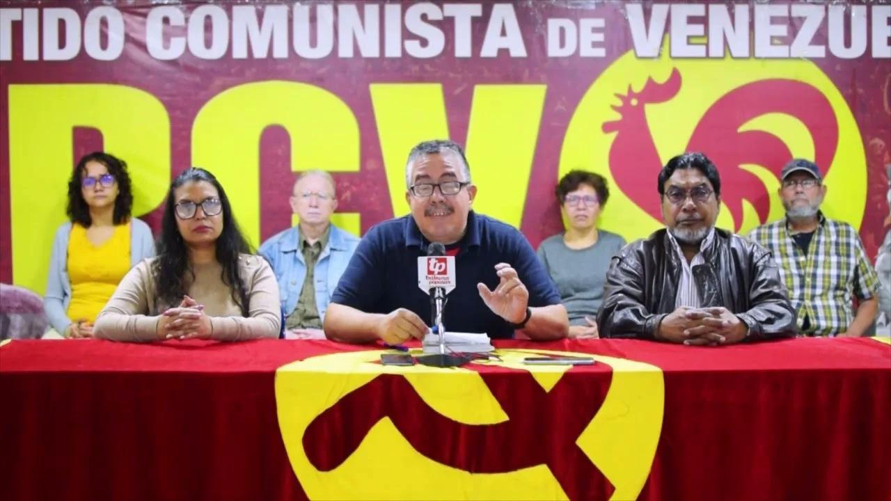 Rueda de prensa del Partido Comunista de Venezuela (PCV), 26 de febrero ...