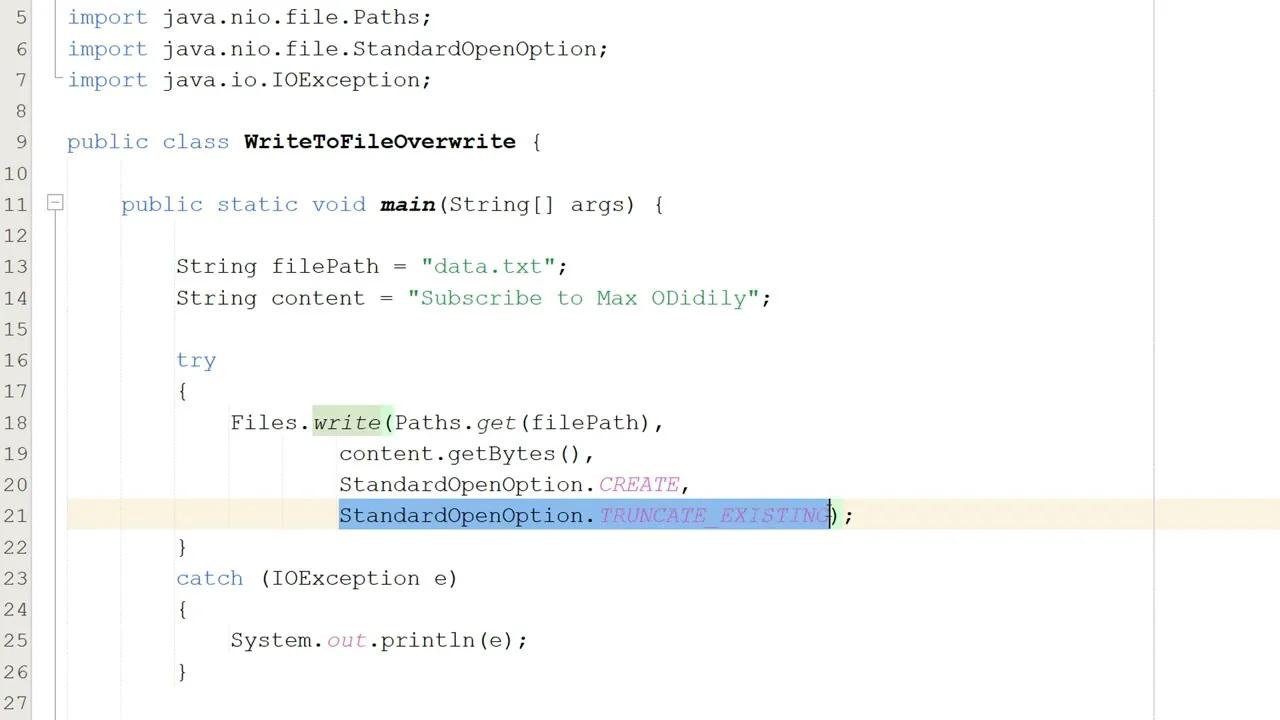 How To Write To A File Using Java Simple 9083