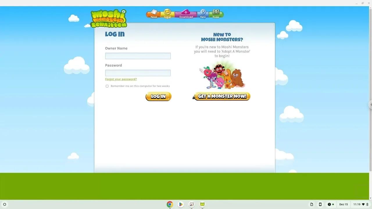 How to install Moshi Monsters Rewritten Desktop on a Chromebook