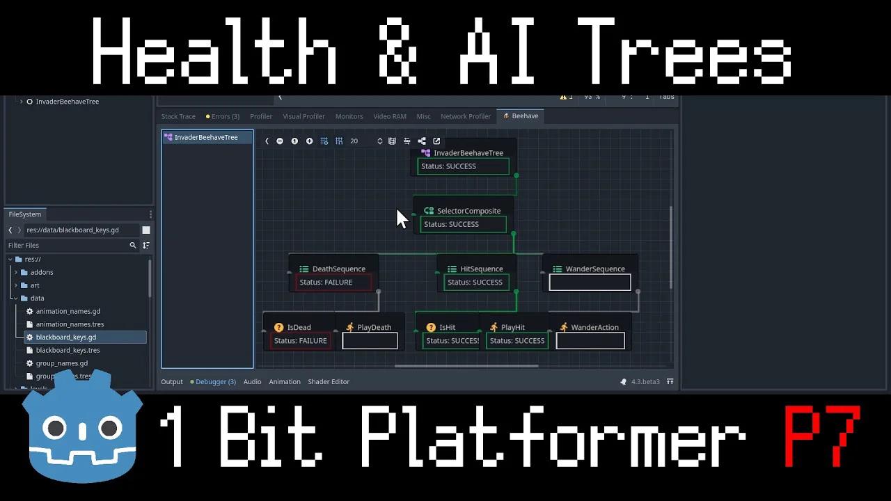 Behavior AI Trees Setup & Character Health - 1 Bit Platformer Part 7 ...