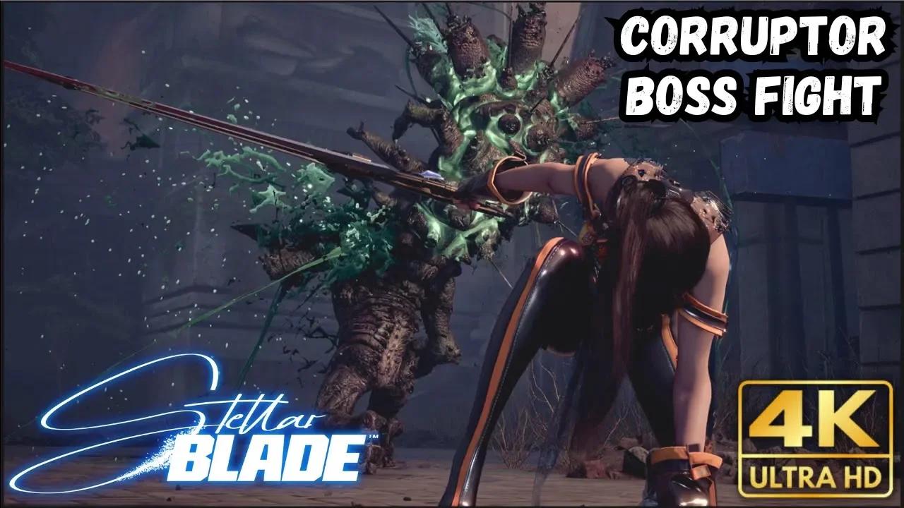 Corruptor Boss Fight | Stellar Blade Gameplay | PS5 | 4K HDR (No ...