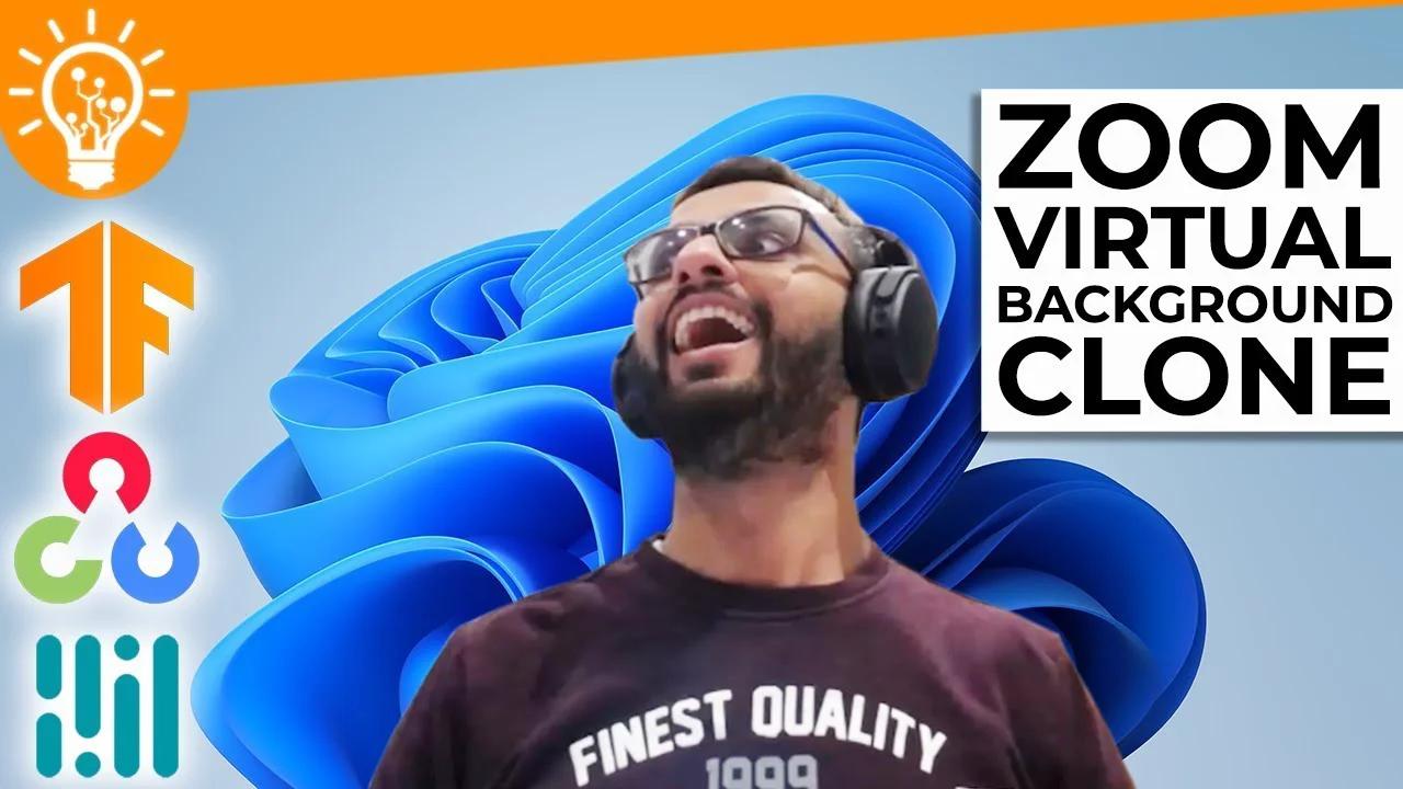 Zoom Virtual Background Clone using OpenCV Python MediaPipe on CPU | Computer Vision 2021