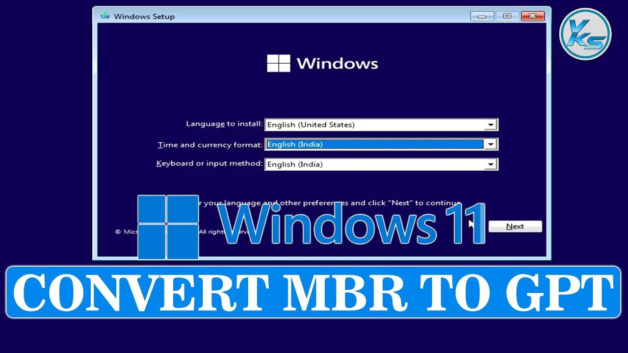 How To Convert MBR to GPT During Windows 11 Installation