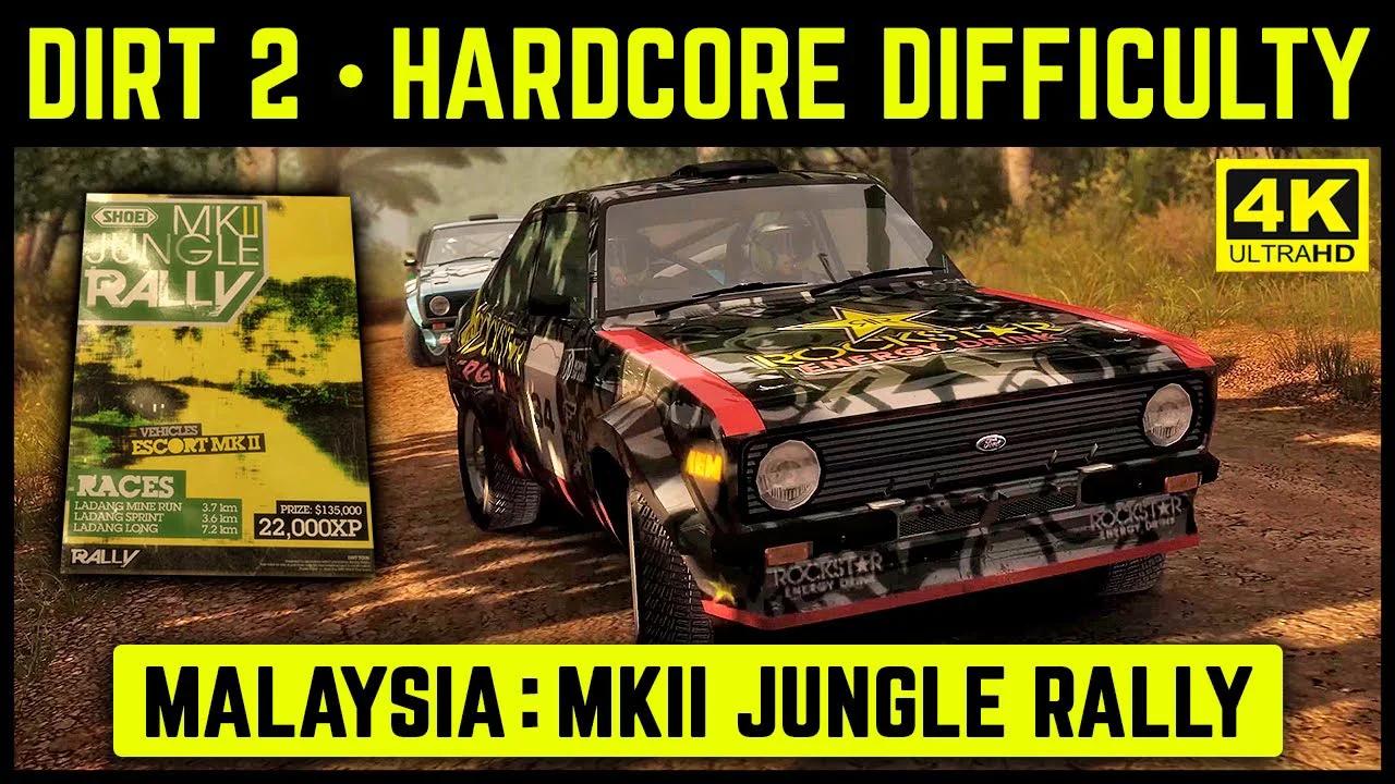 DIRT 2 - MALAYSIA - RALLY - MK2 JUNGLE RALLY - HARDCORE DIFFICULTY - 4K