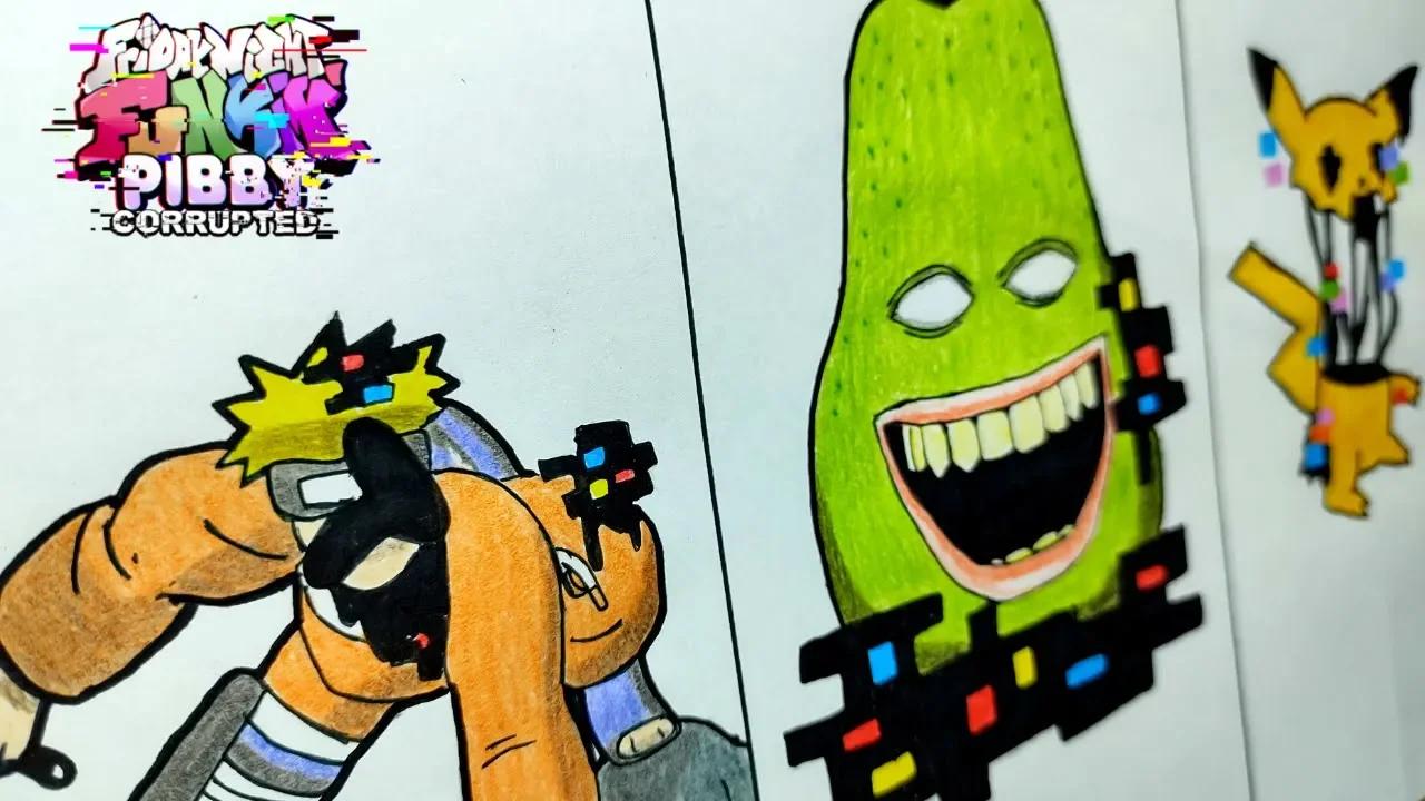 DIBUJO FRIDAY NIGHT FUNKIN PIBBY CORRUPT (NARUTO, ANNOYING ORANGE PEAR ...