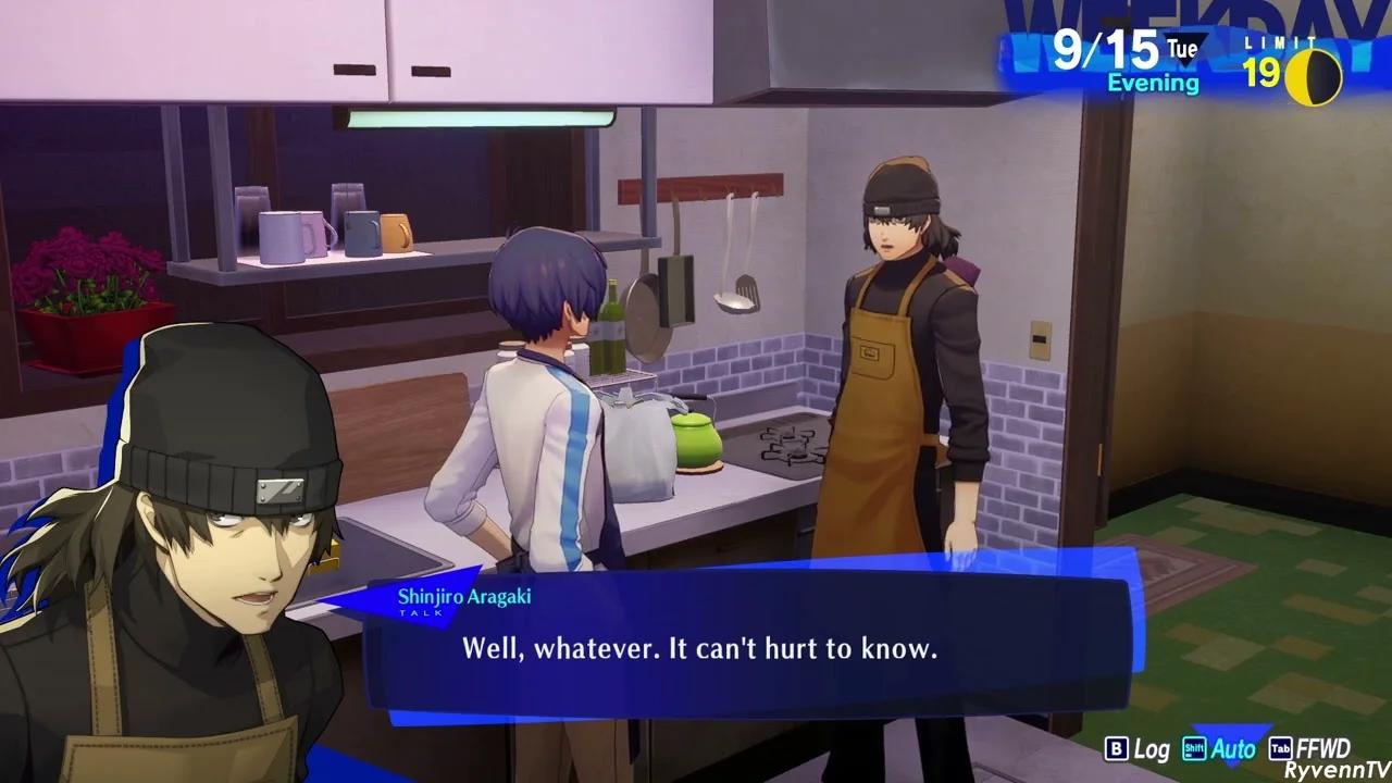 Persona 3 Reload - Shinji Teaching MC How to Cook