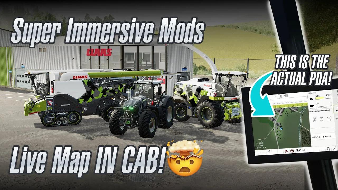 Map PDA - LIVE In Cab 😲 - The Real GPS Mod is Epic! - FS22