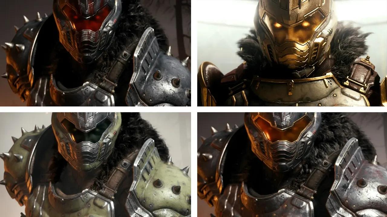 DOOM The Dark Ages - Doomguy All Outfits Showcase (4K 60FPS)