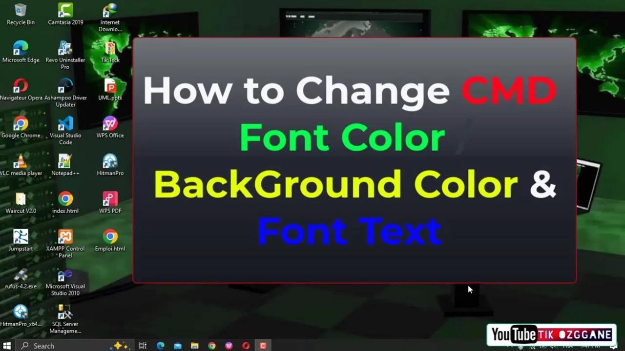 How to Change Command Prompt Font Color/Text & Background Color easy way.