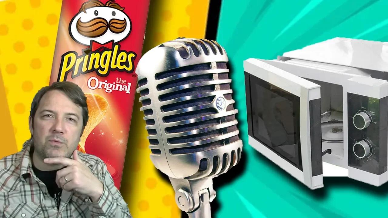 Turn a PRINGLES CAN into a MICROPHONE...with a broken microwave???