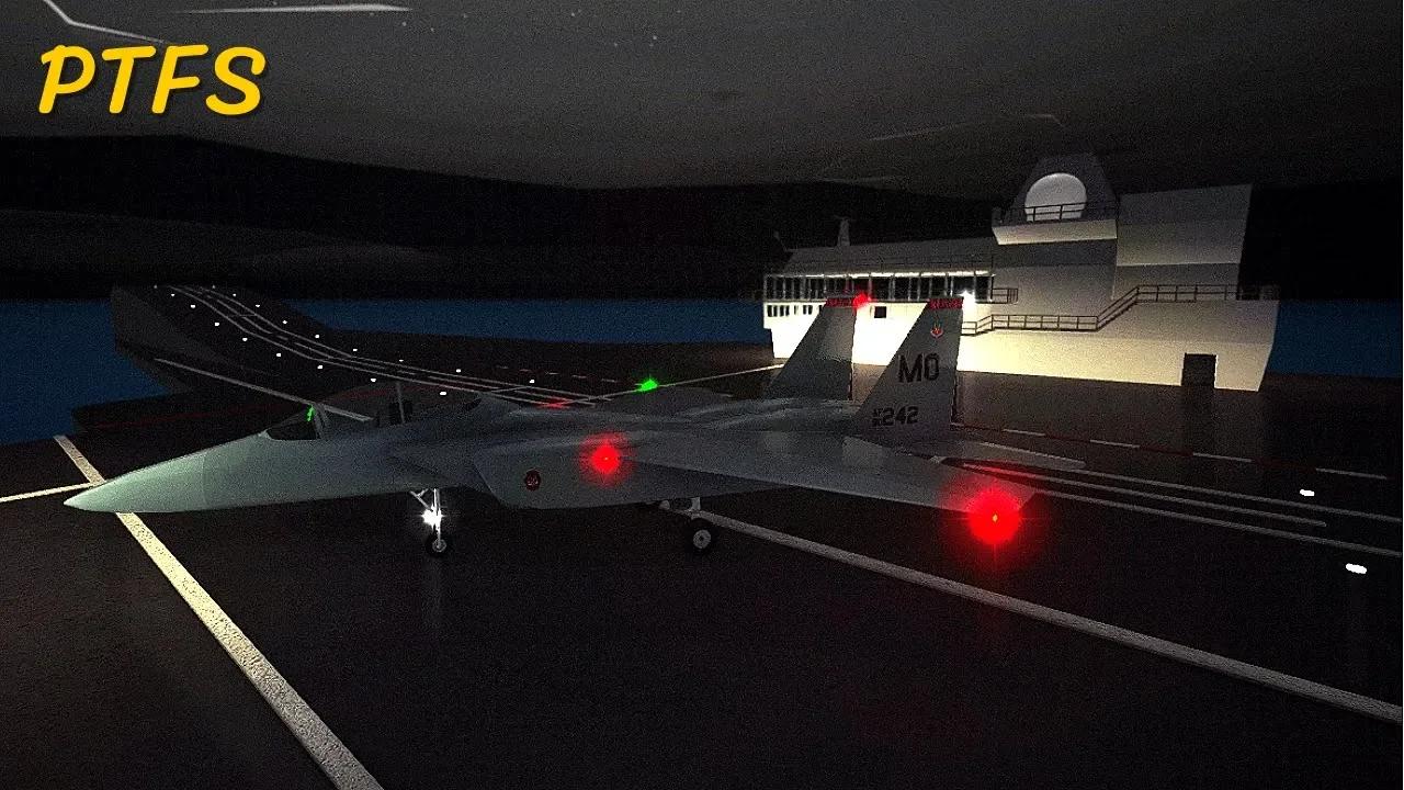 [PTFS FLIGHT] F15-E | Airbase Garry - Aircraft Carrier | Pilot Training ...