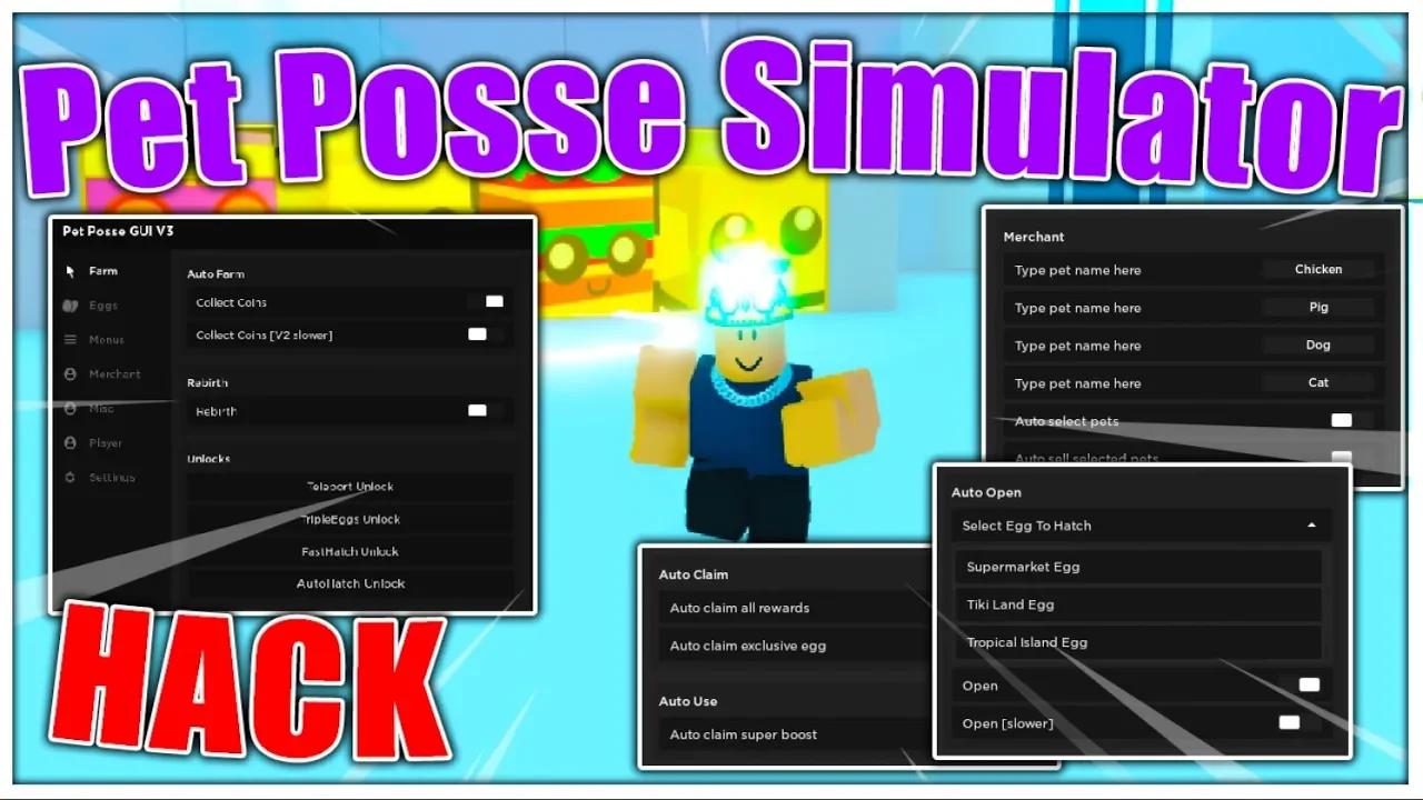 PET POSSE Simulator Script Hack *Pastebin* | AUTO FARM, GAMEPASSES ...