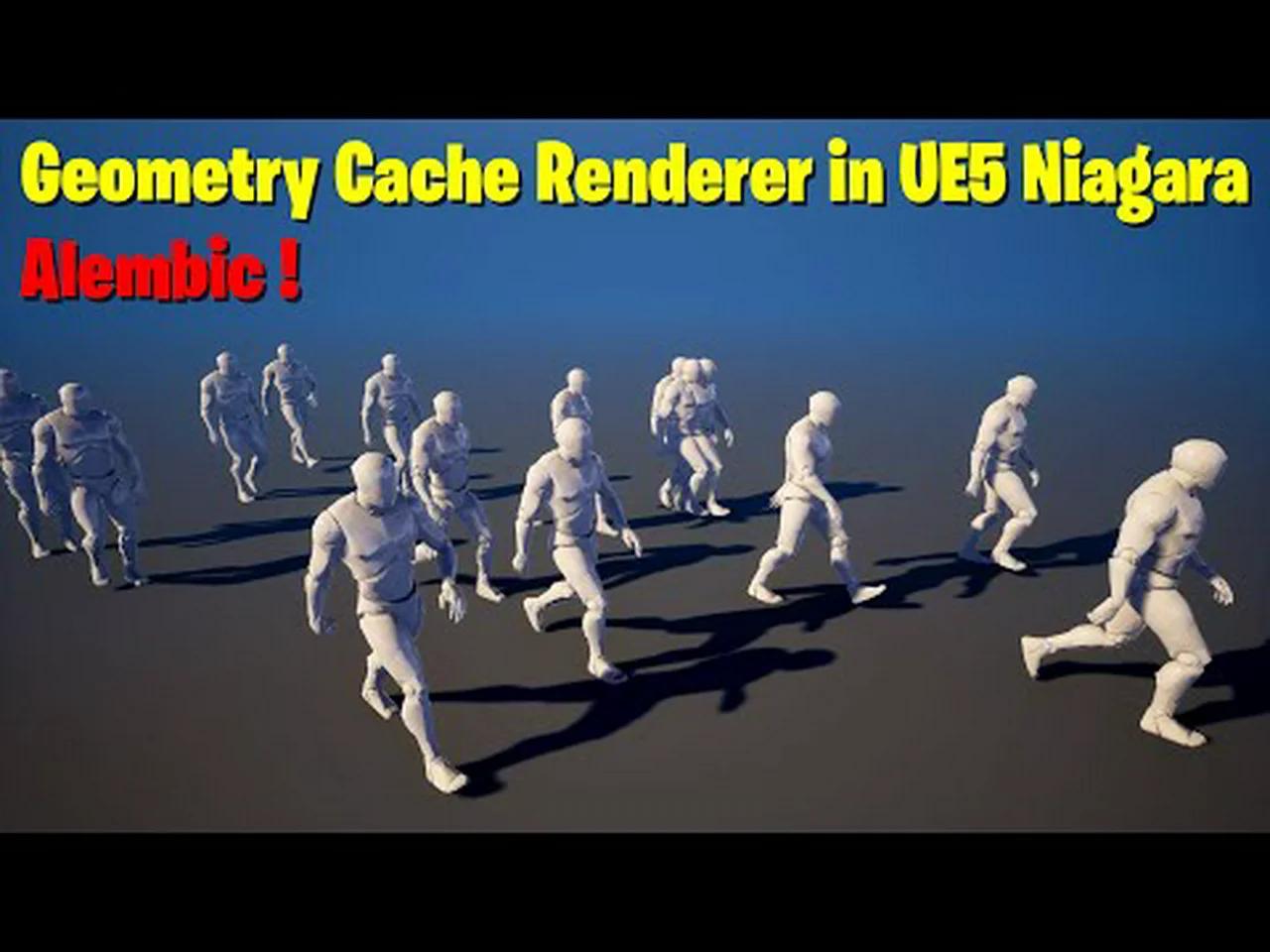 Geometry Cache Renderer in UE5 Niagara Tutorial | Alembic in UE5 Niagara | Download Files