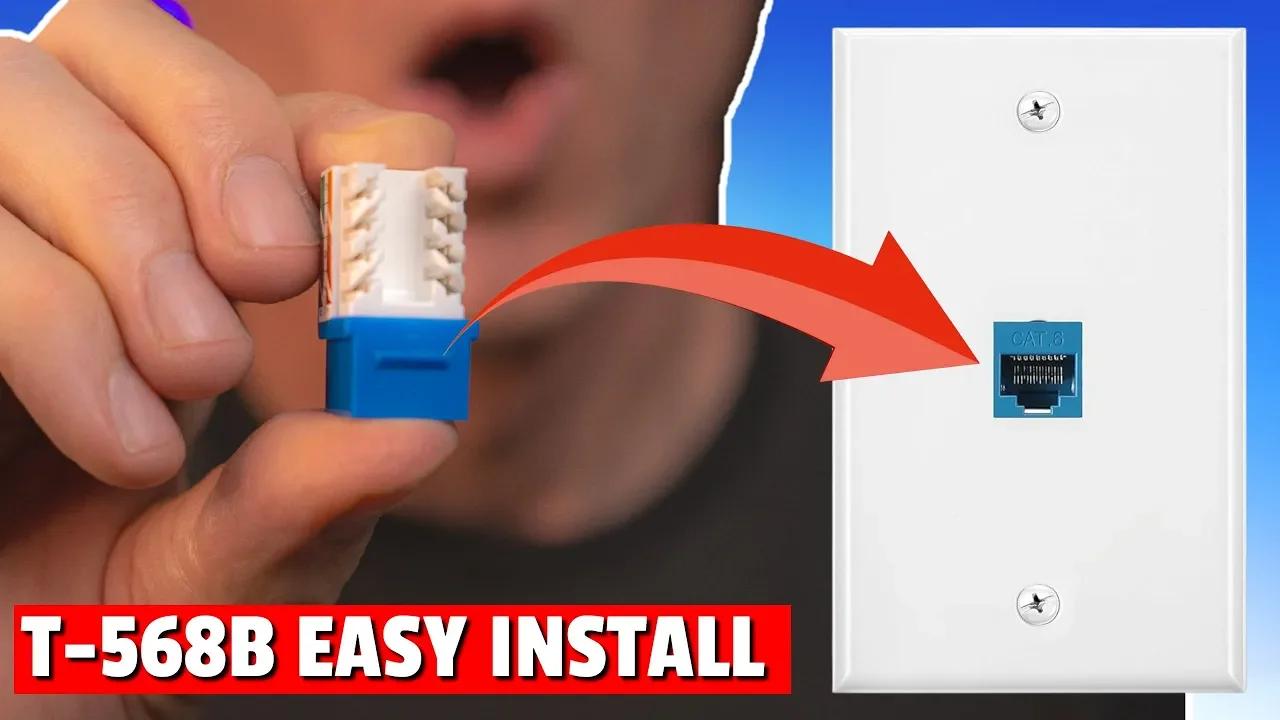 EASIEST ETHERNET JACK INSTALLATION - HOW TO | T-568B DIAGRAM