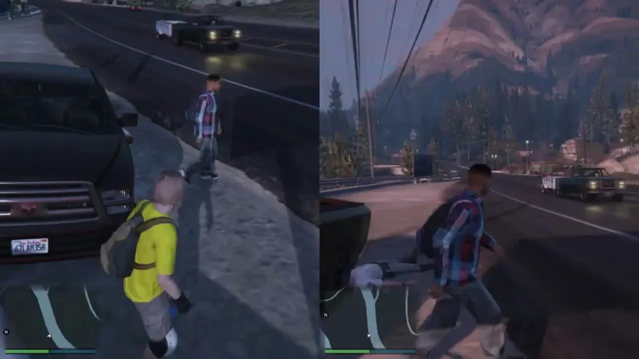 GTA V Split Screen - Multiplayer Free Roam [Gameplay] #7