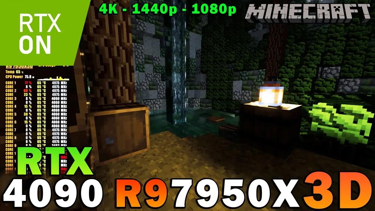 Minecraft RTX | Ryzen 9 7950X3D | RTX 4090 | Ray Tracing | 4K - 1440p ...