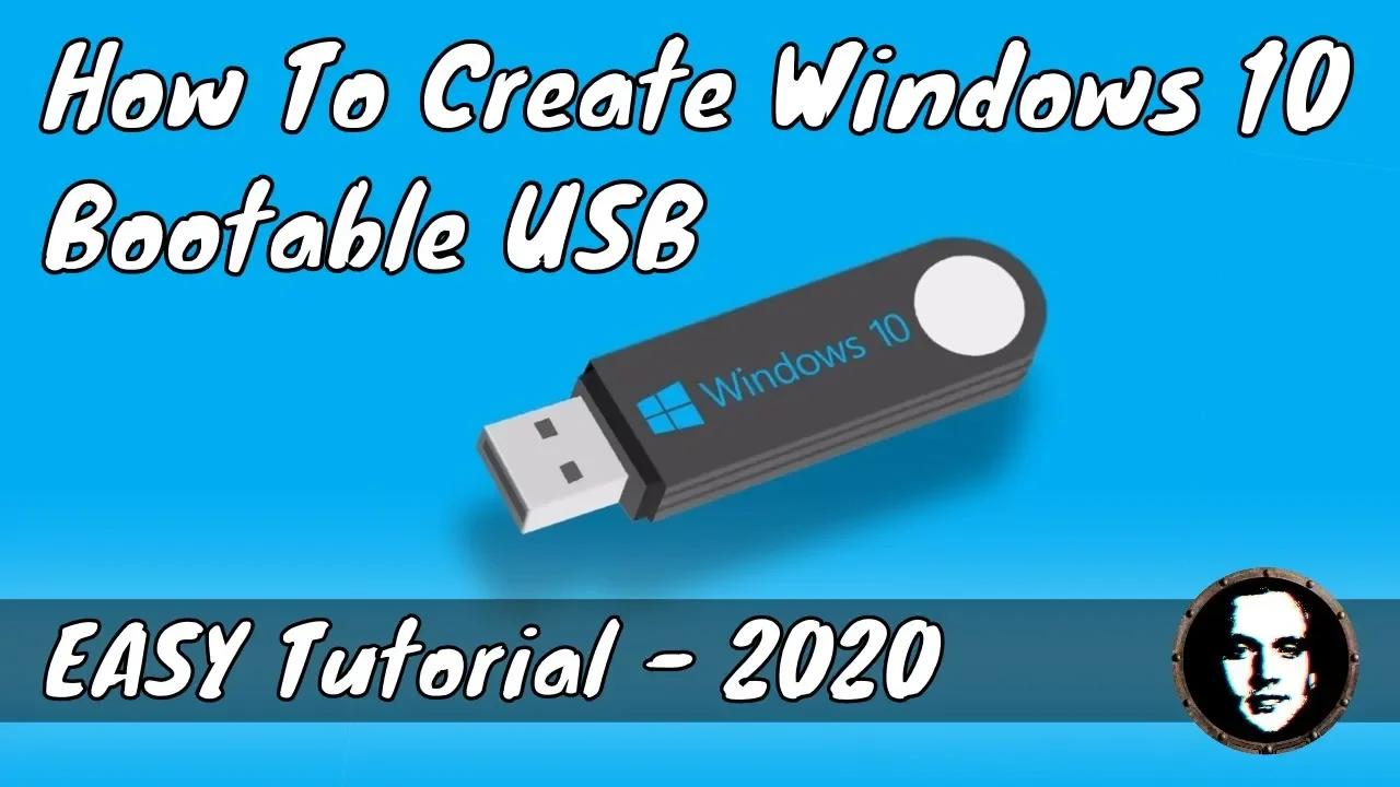 How To Make A Windows 10 Bootable USB - Official Microsoft Tool 2020 ...