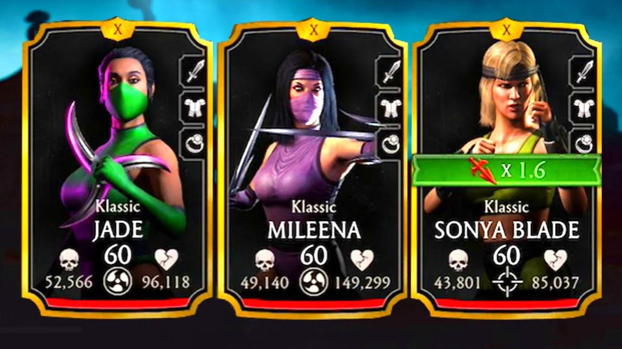 Klassic Jade, Klassic Mileena, Klassic Sonya Blade Gameplay | Female ...