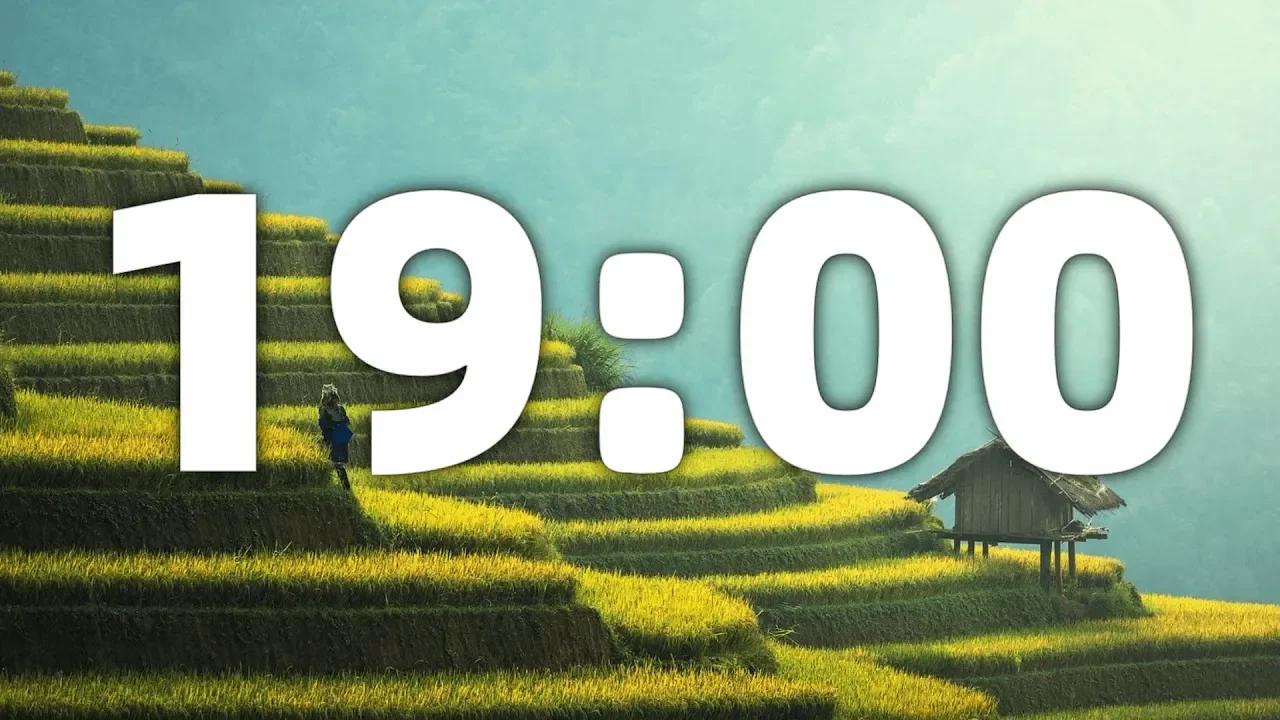 19 Minute Countdown Timer (With Ticking Sound &Alarm Clock Sound) |HD ...