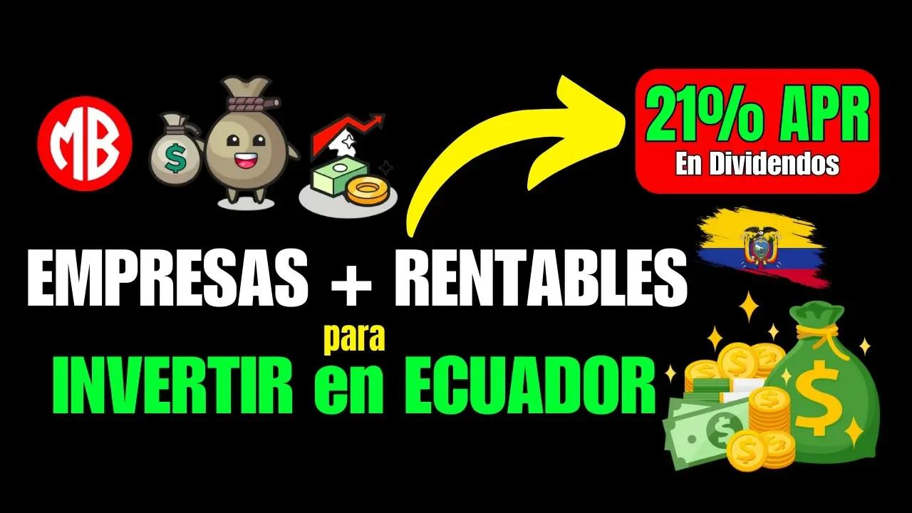 5 Mejores EMPRESAS para INVERTIR en la BOLSA de VALORES de ECUADOR 👉 ...
