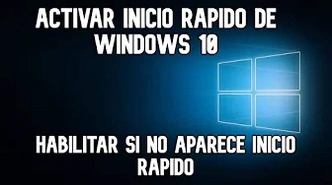 ACTIVAR INICIO RÁPIDO DE WINDOWS 10 Y HABILITAR SI NO APARECE LA OPCIÓN DE INICIO RAPIDO. 2020