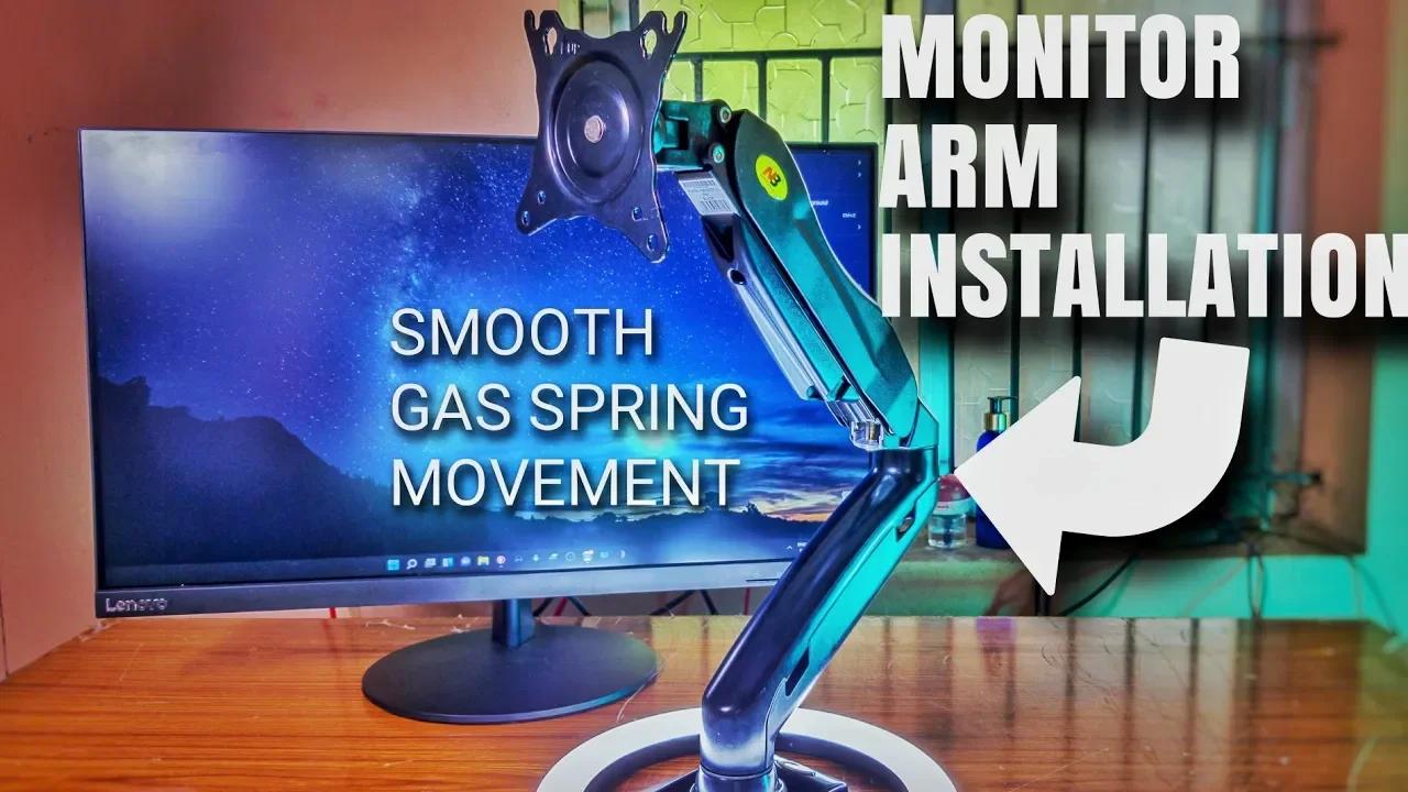 How to Install a Rotating Monitor Arm onto your Desk - Gas Spring Version