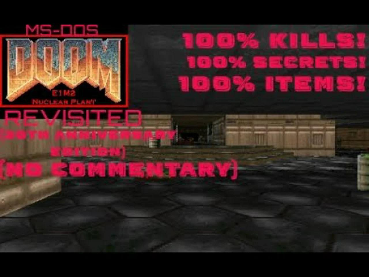 MS-DOS Doom Revisited (30th Anniversary) E1M2: Nuclear Plant (100%)!