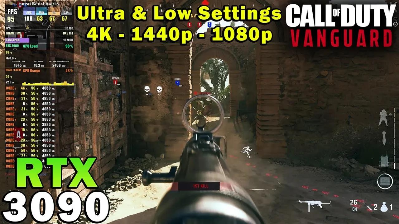 Call of Duty: Vanguard | Ultra & Low Settings | RTX 3090 | Ryzen 7 ...