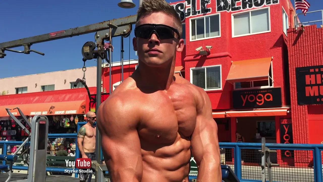 All American Fitness Model Muscle Model Muscle Beach Pump Austin Geswein Styrke Studio
