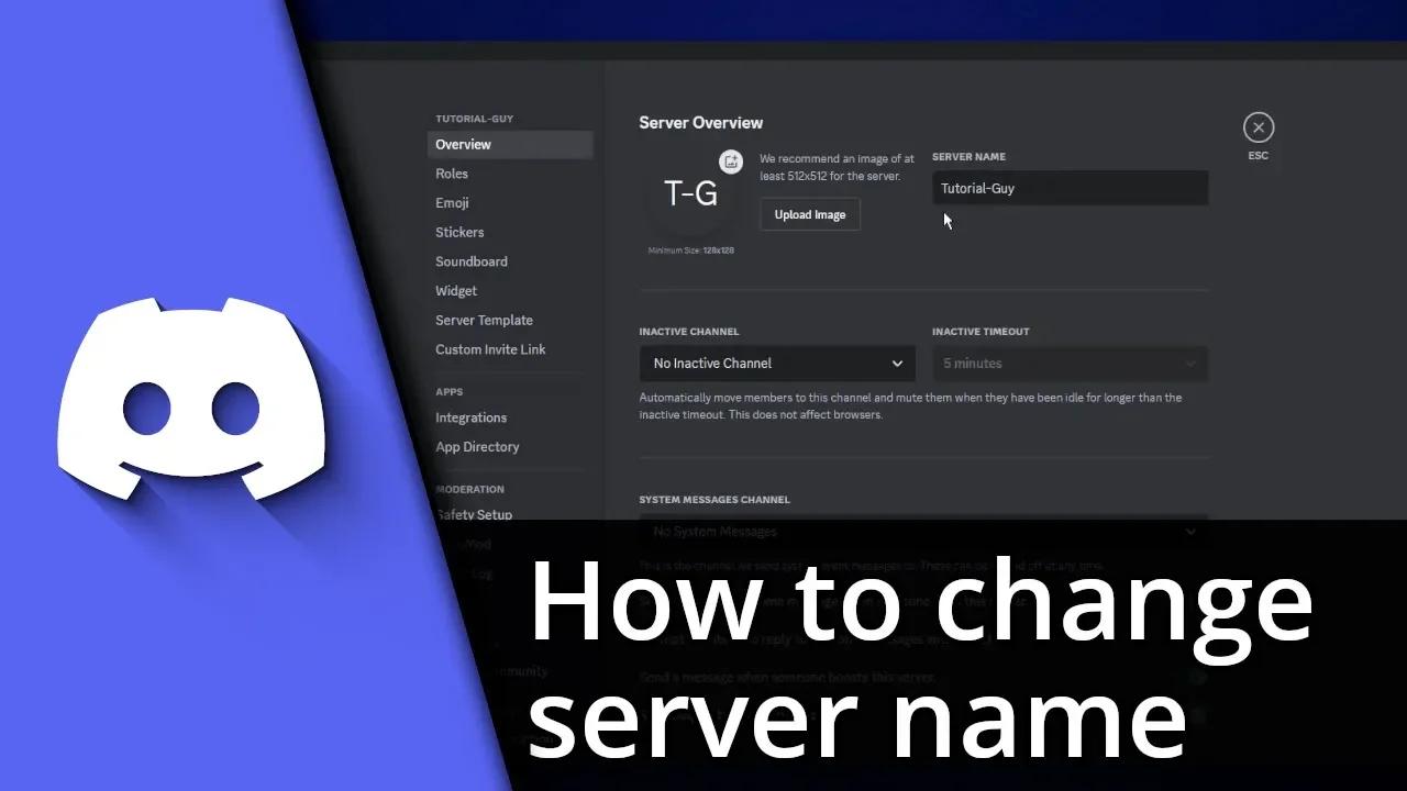How to change Discord server name | Rename Discord Server Tutorial