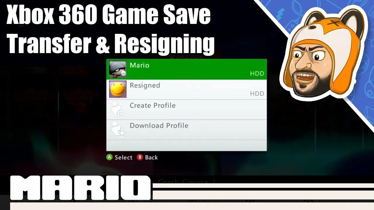How to Transfer & Resign Xbox 360 Game Saves
