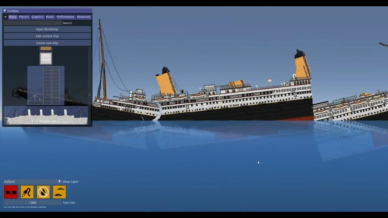 Sinking Simulator - Hard sinking of the Titanic