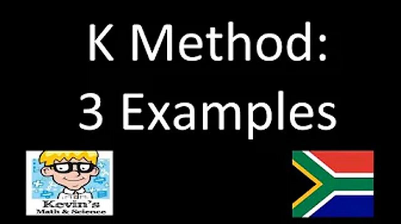 k method grade 11: examples
