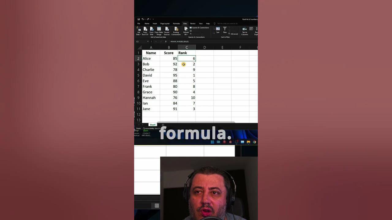 How To Rank A List Of Numbers In Excel Easy Tutorial For Sorting And Ranking 3