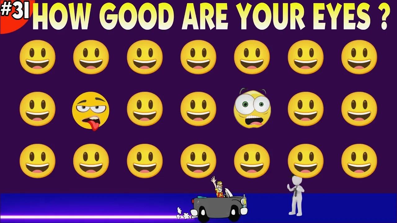 How Good Are Your Eyes By Emoji Find The Odd Emoji Out Emoji