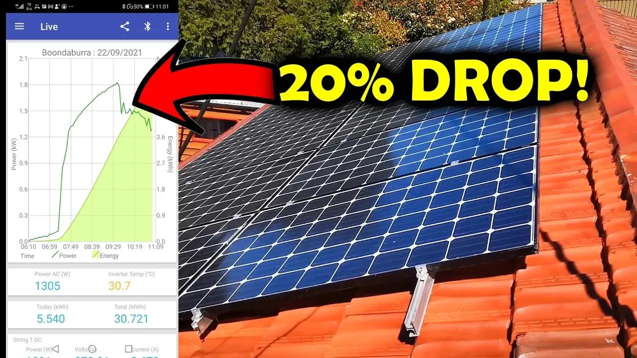 How a SMALL SHADOW can drop Solar Power Output by 20%!