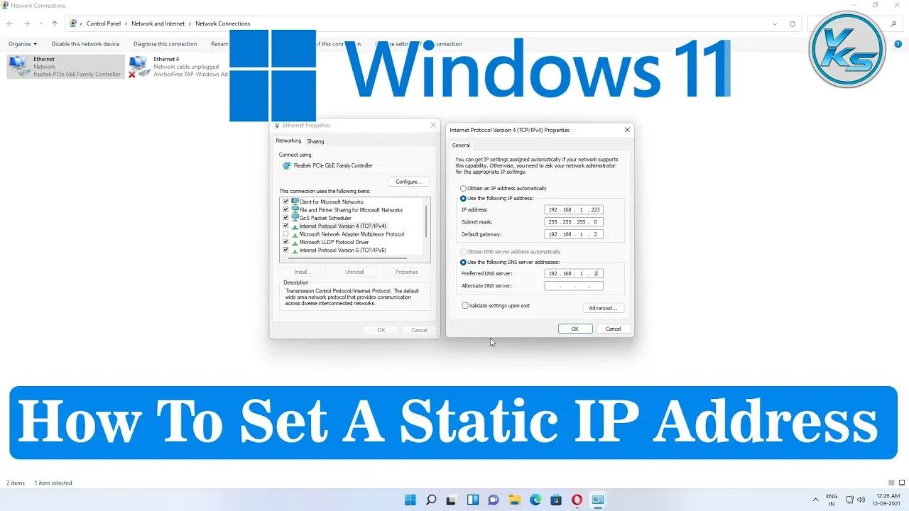How To Set A Static Ip Address In Windows 11 Windows 11 Me Static Ip Address Kaise Set Kare