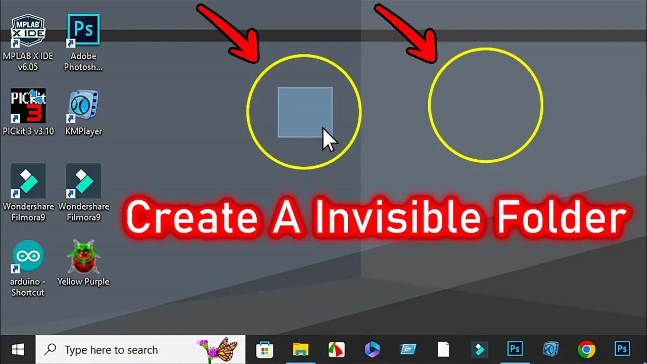 How To Create A Invisible Folder In Windows 10,11 || Make Secret Hidden Blank Folder