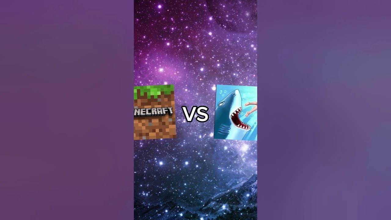 Minecraft vs Hungry Shark Evolution