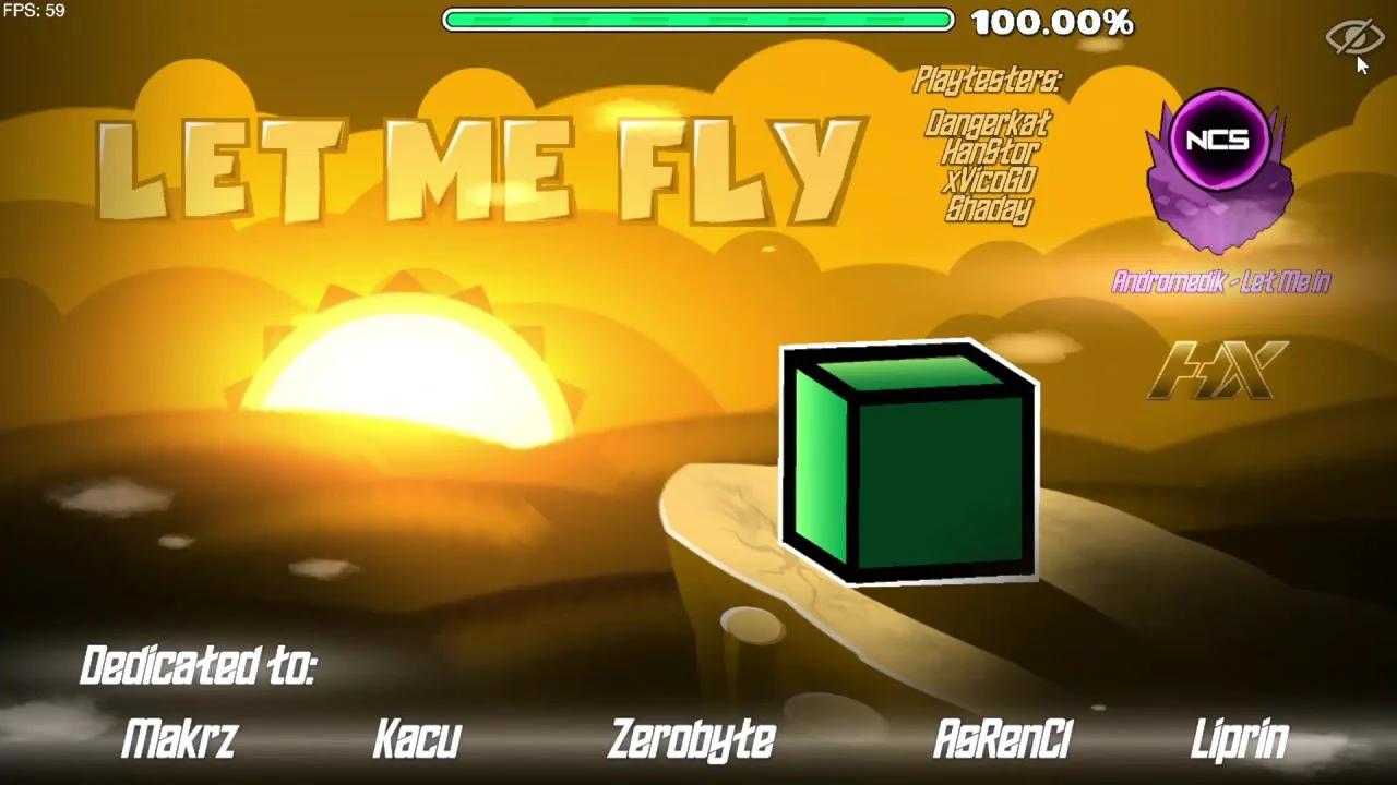 Geometry Dash 幾何衝刺: Let me Fly By HypereliX (Daily Level) (60fps gameplay)
